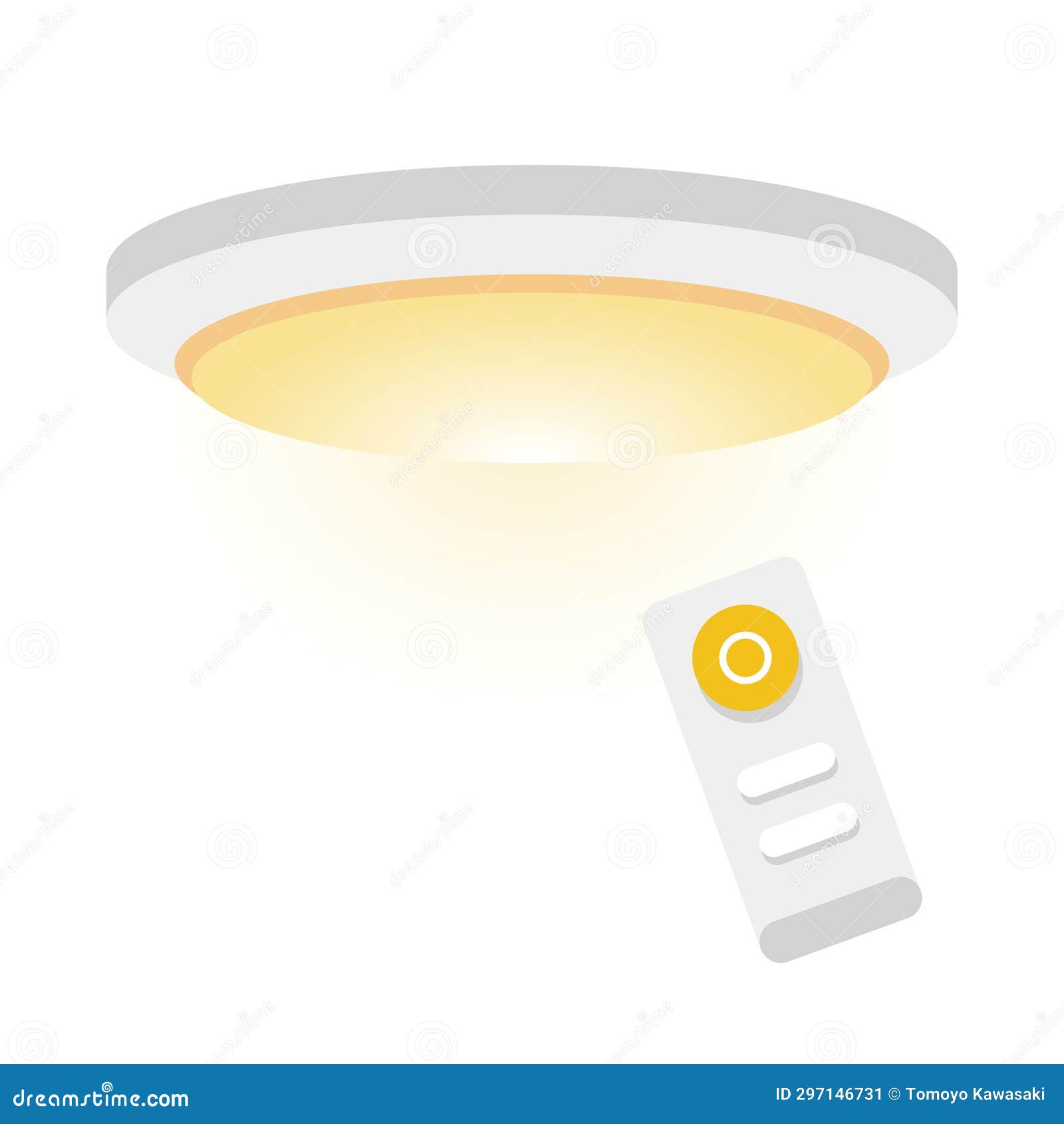 Simple Illustration _ White Sealing Light, All Lights, Remote Control ...