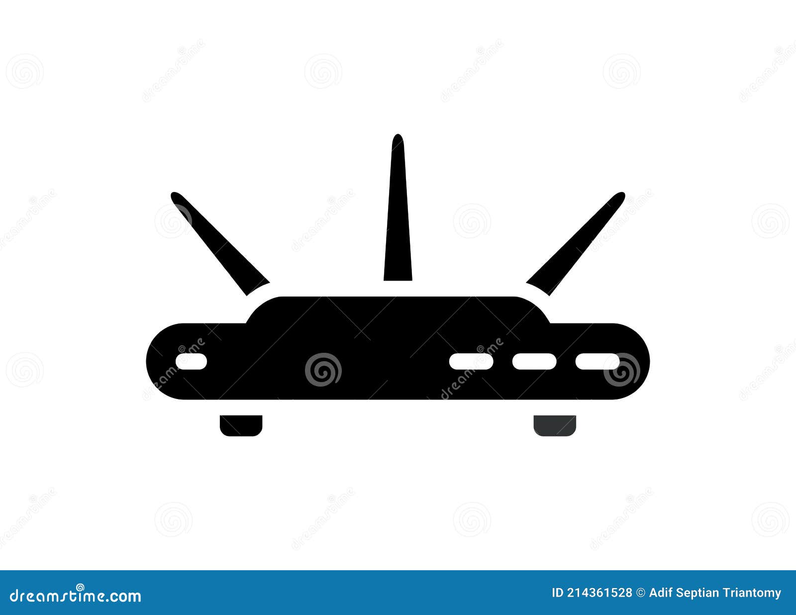 Wi Fi Router. Simple Illustration in Black and White Stock Vector ...