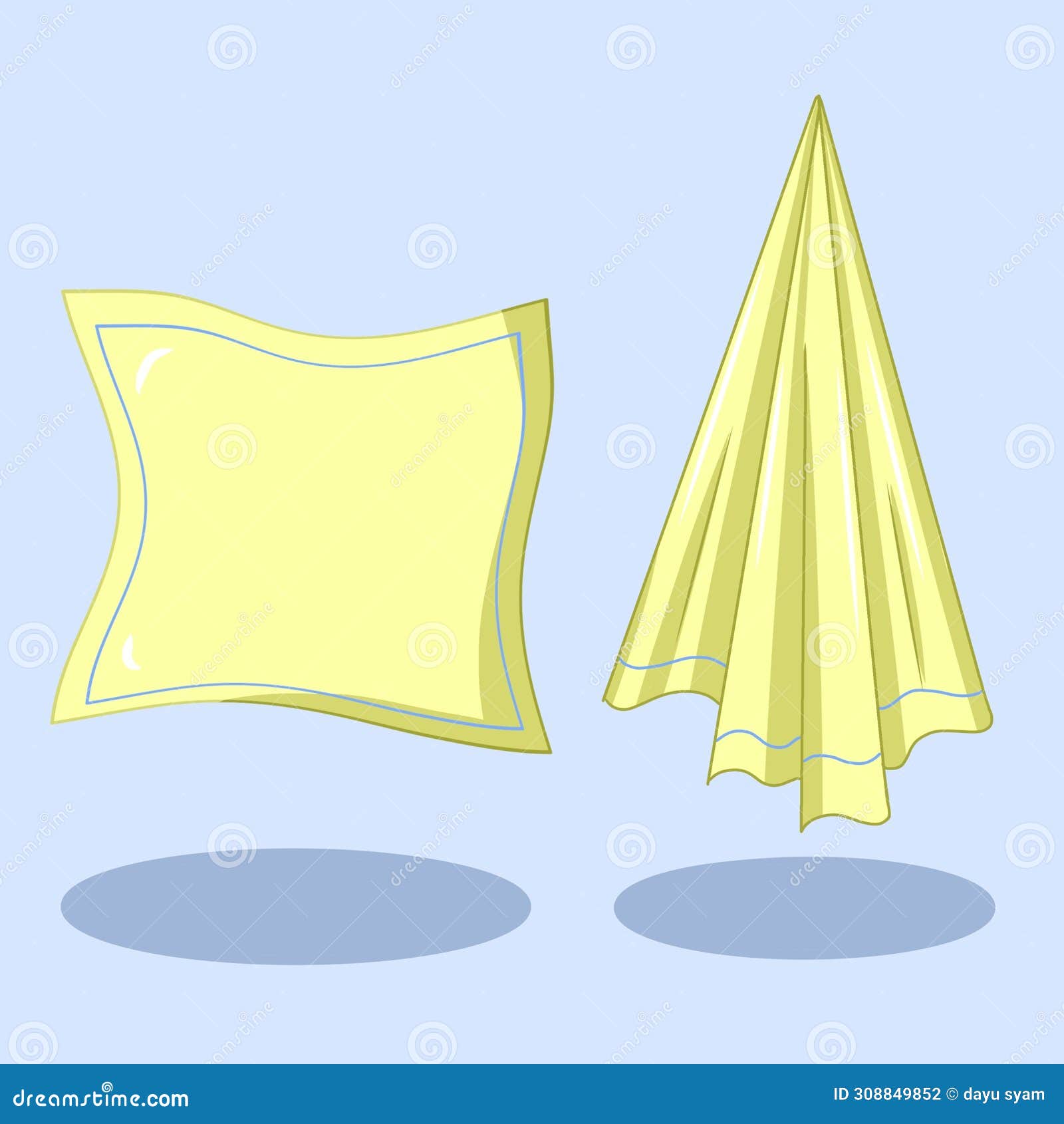Simple Illustration of a Yellow Rag Stock Illustration - Illustration ...