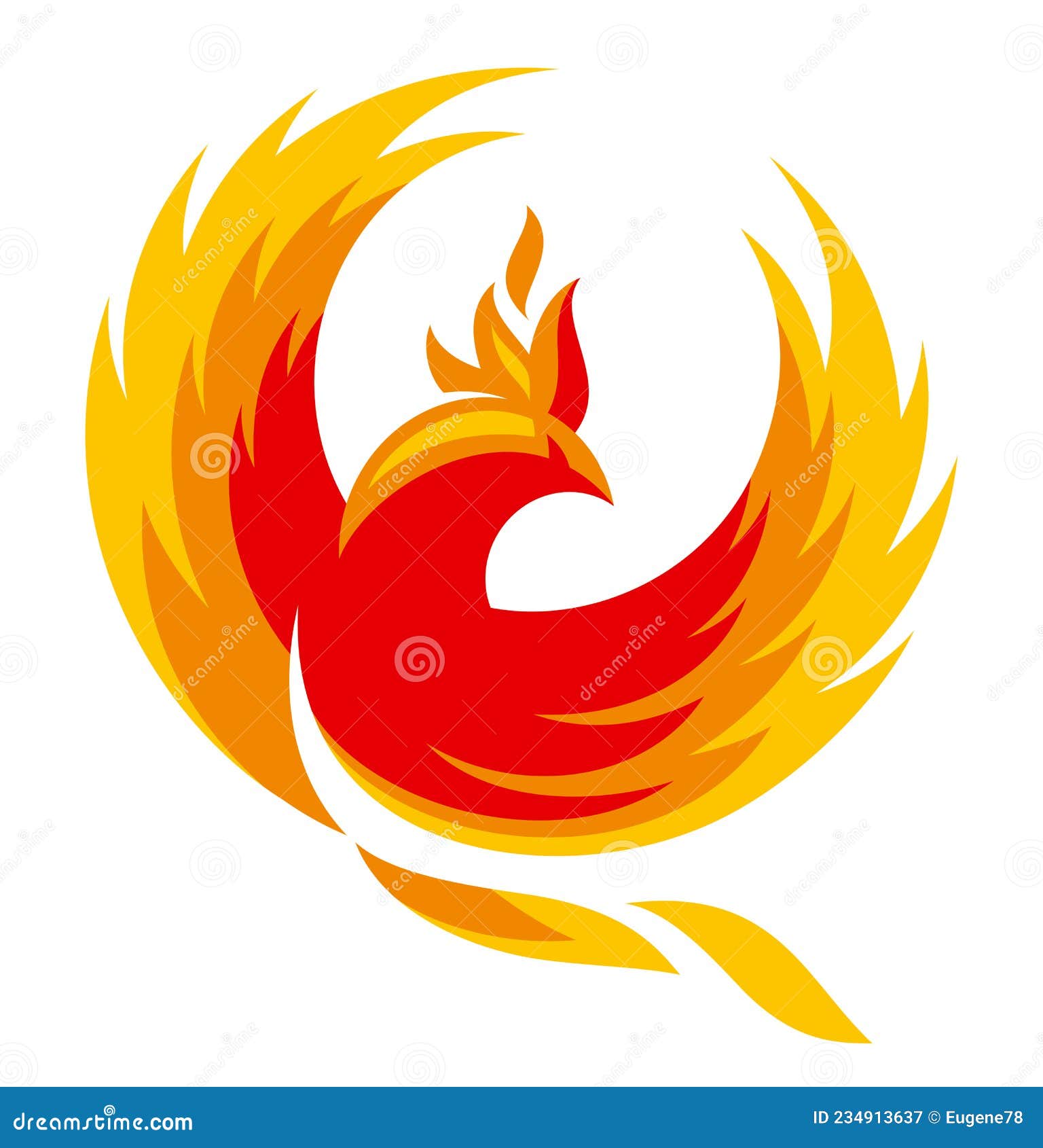 Firebird Abstract Illustration Stock Vector - Illustration of vector ...