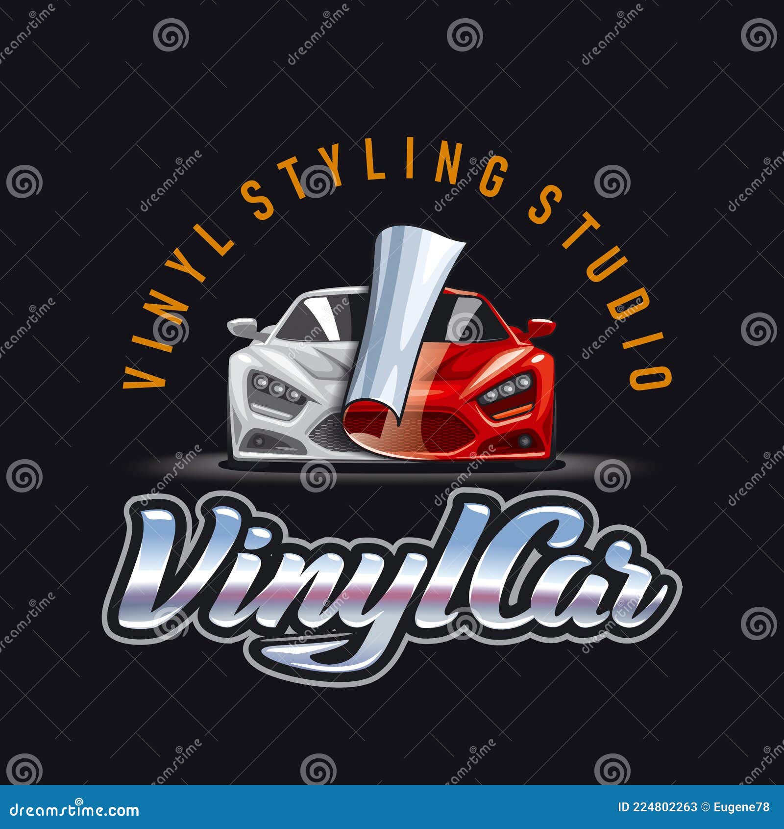 Illustration for Vinyl Studio Emblem Stock Vector - Illustration of ...