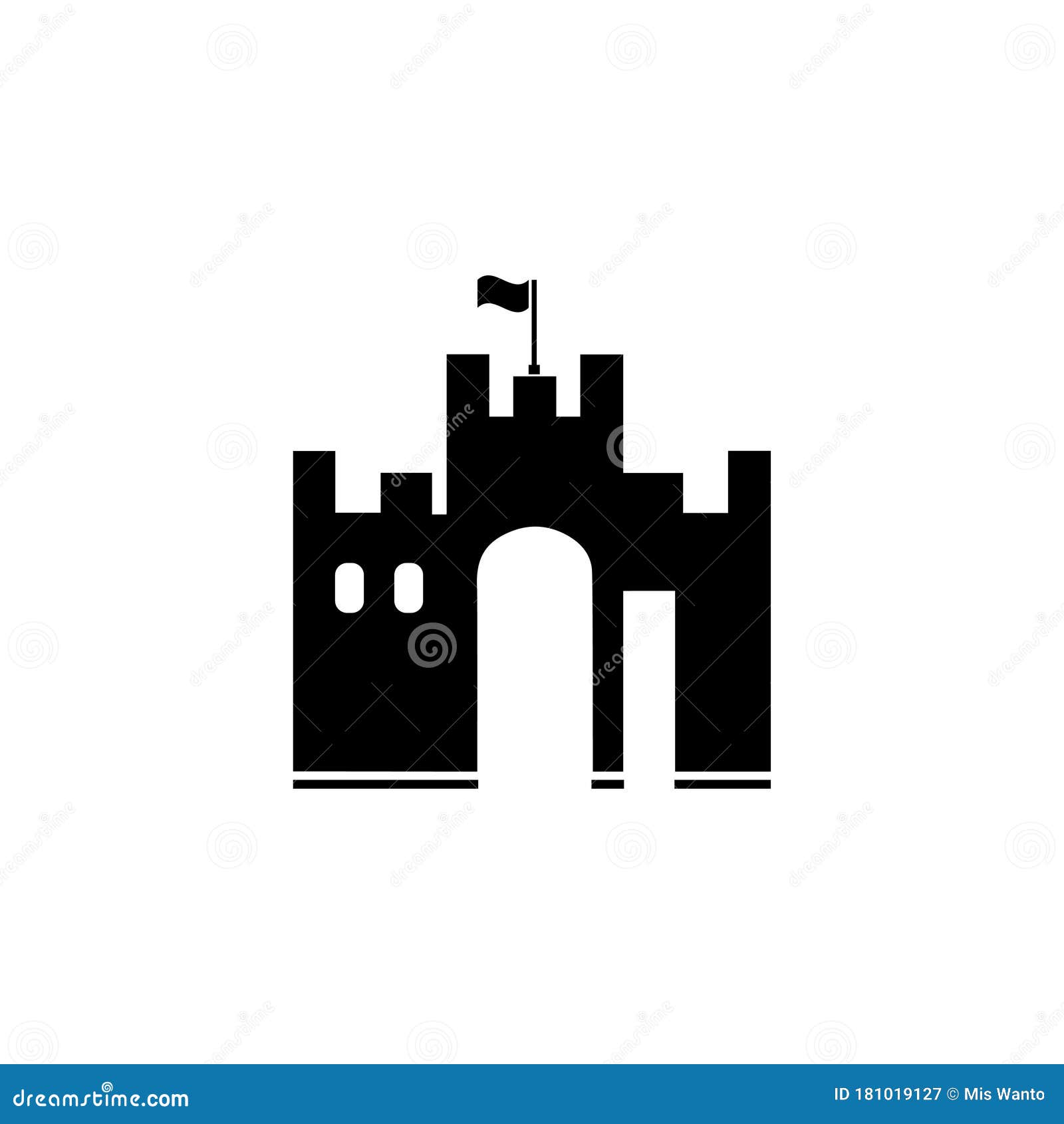 Simple Ilustration Castle ,Palace Icon Editable Logo Design Stock ...
