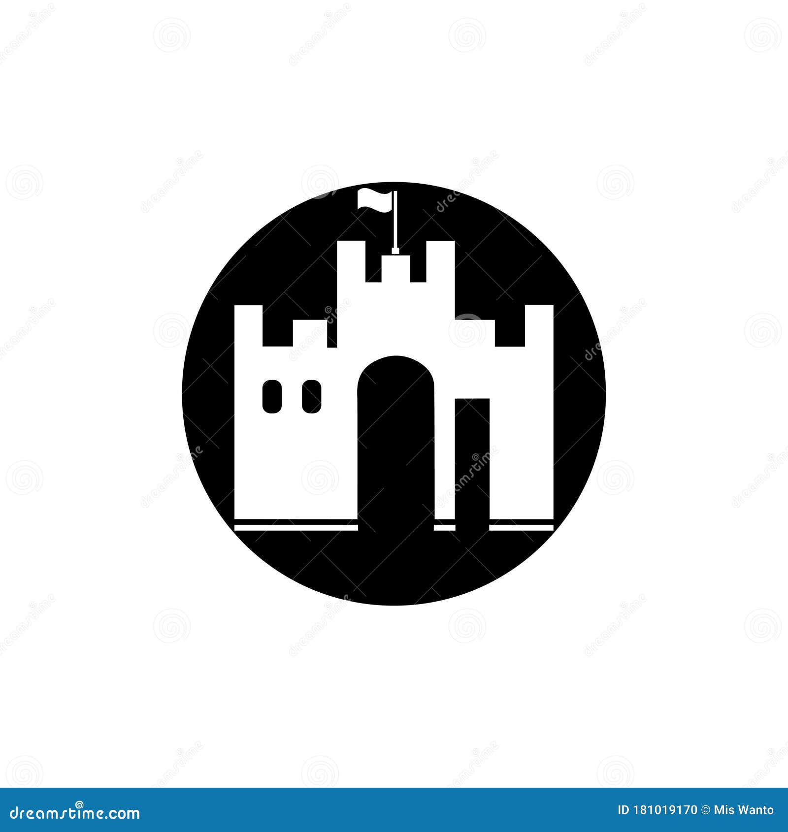 Simple Ilustration Castle ,Palace Icon Editable Logo Design Stock ...