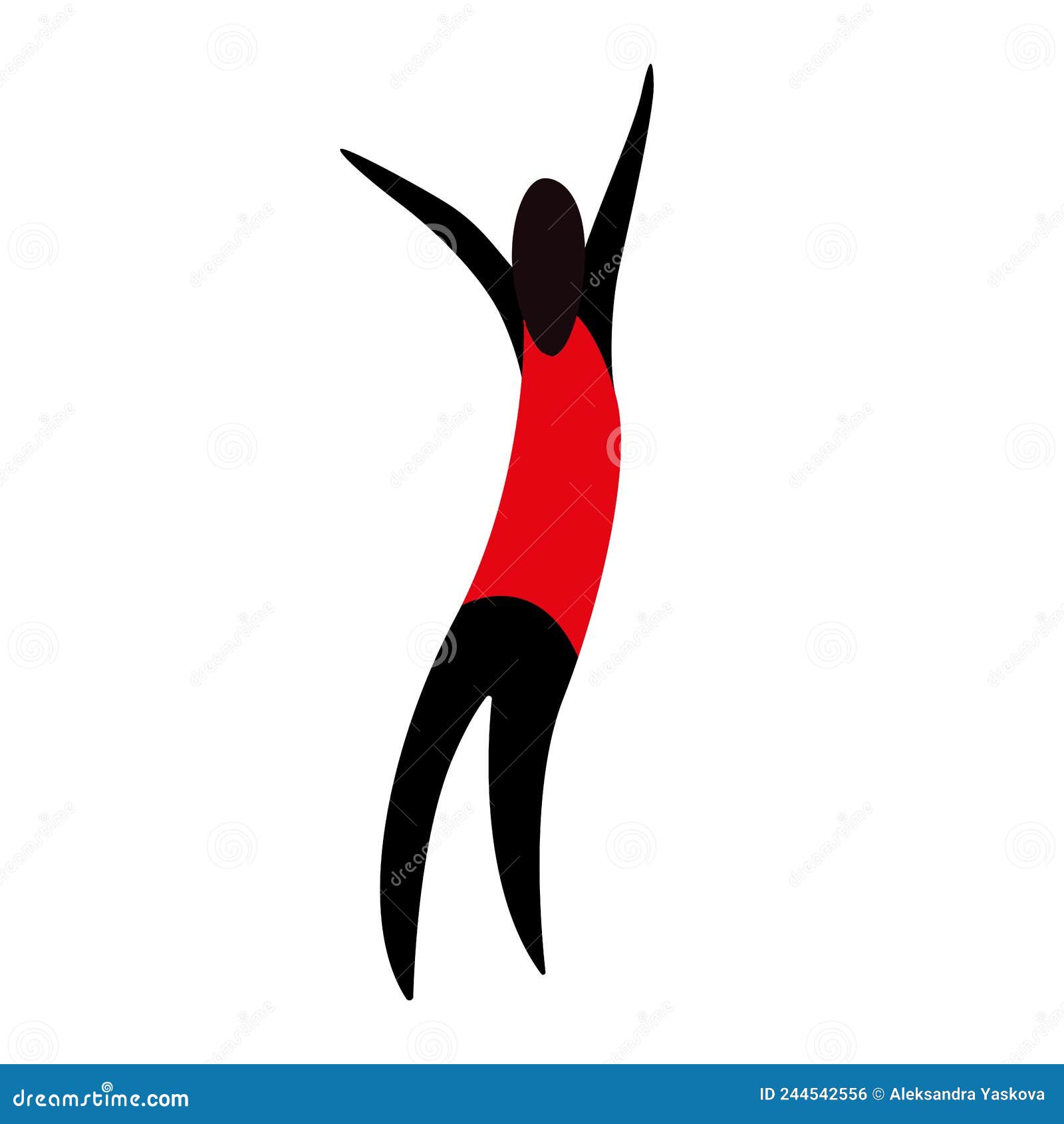 Simple Image of Active Strange Man. Vector Stock Vector - Illustration ...