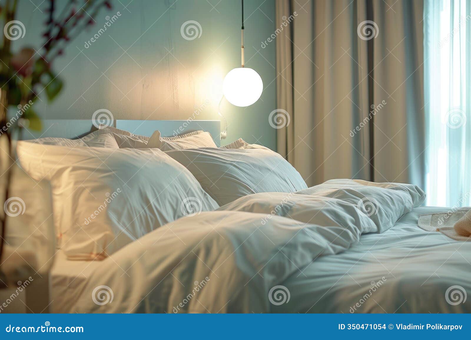 A Simple Image of a Bed with White Sheets and Pillows. Suitable for ...