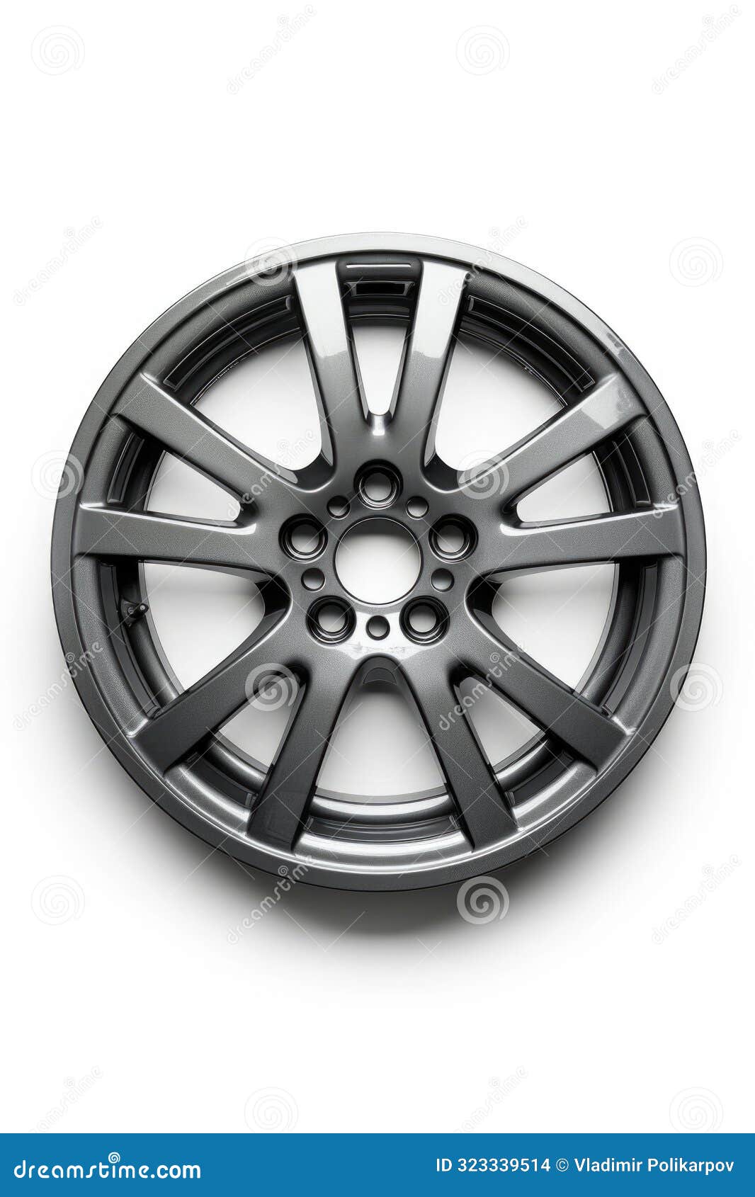 Simple Image of a Black Wheel Isolated on a White Background Stock ...
