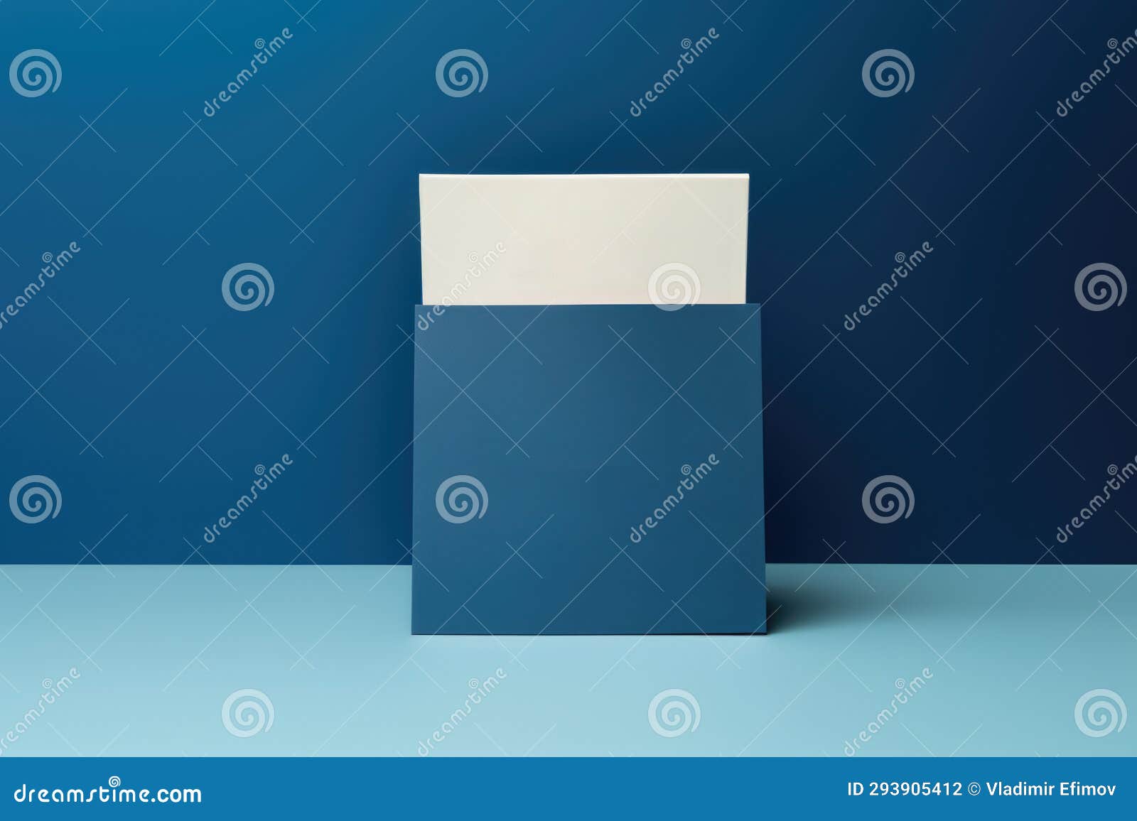 Simple Image of Blue and White Box Placed on Blue Surface. this ...