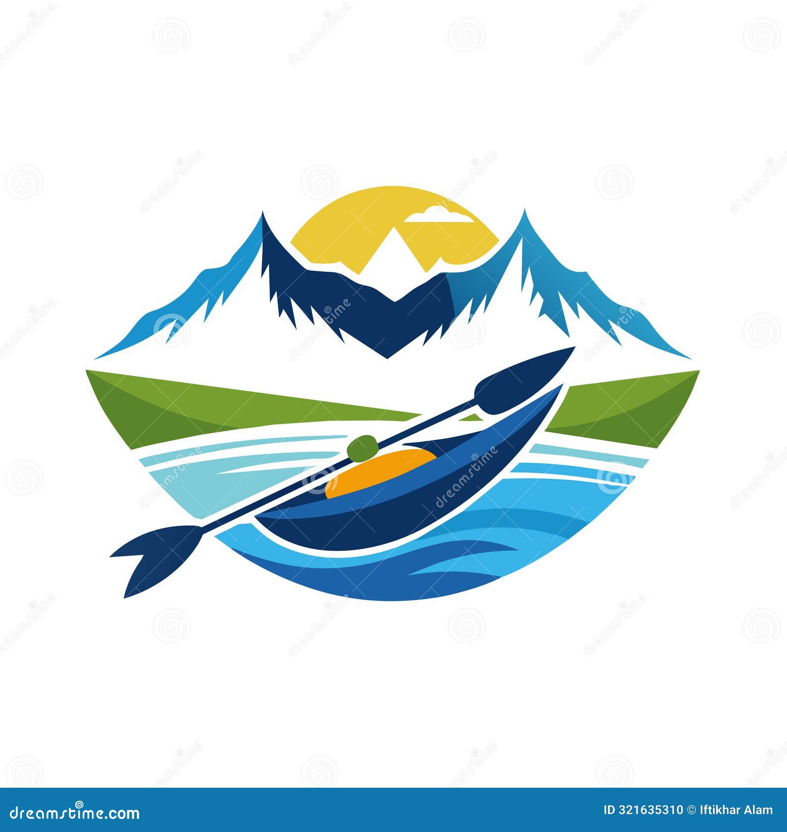 A Simple Image of a Single Kayak Floating Peacefully on a Calm River ...