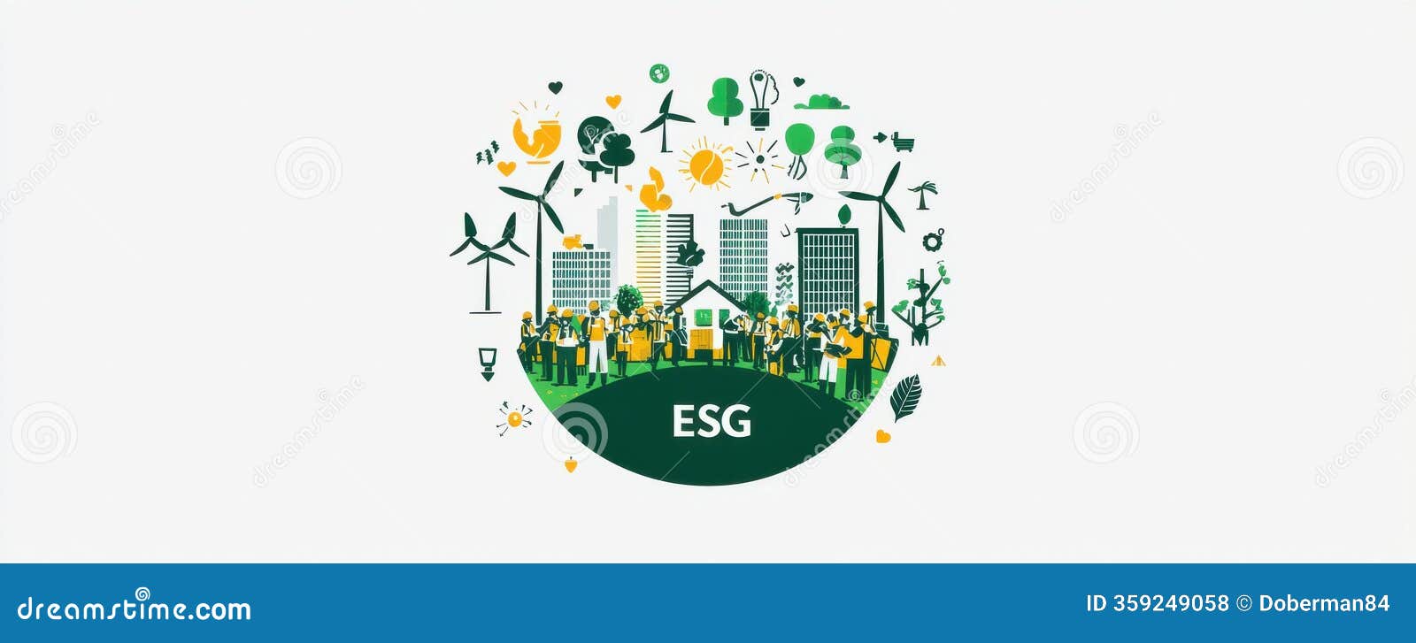 Simple yet Impactful Illustration of ESG Principles and Sustainability ...