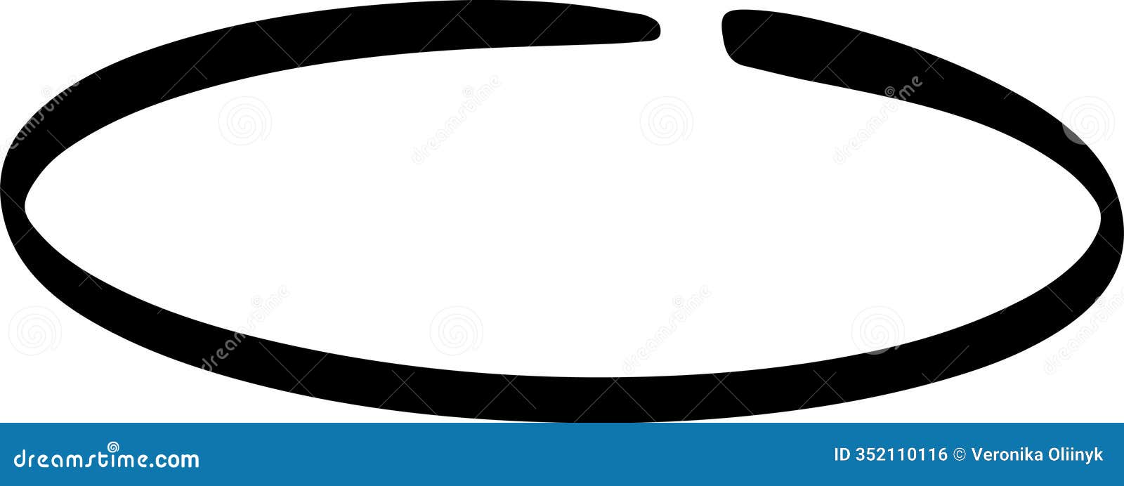 Simple, Imperfect Oval Shape Indicating an Empty Area, Perfect for ...