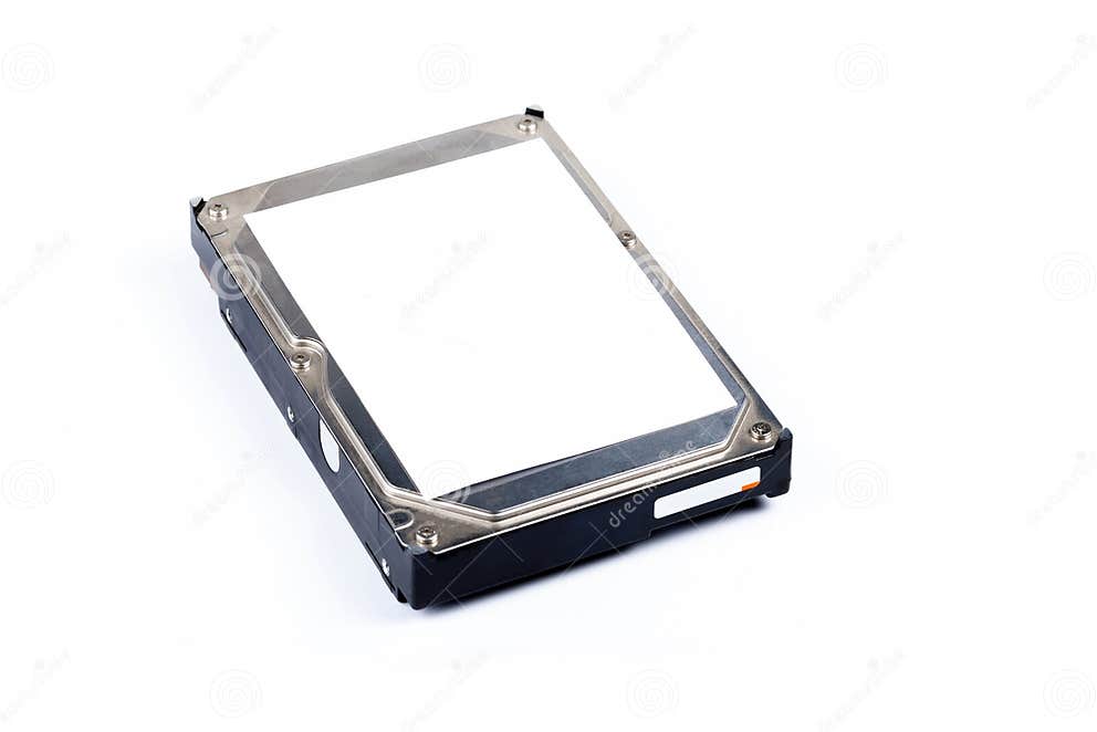 Simple 3.5 Inch Hdd, Hard Drive with Empty Blank Label Isolated on ...