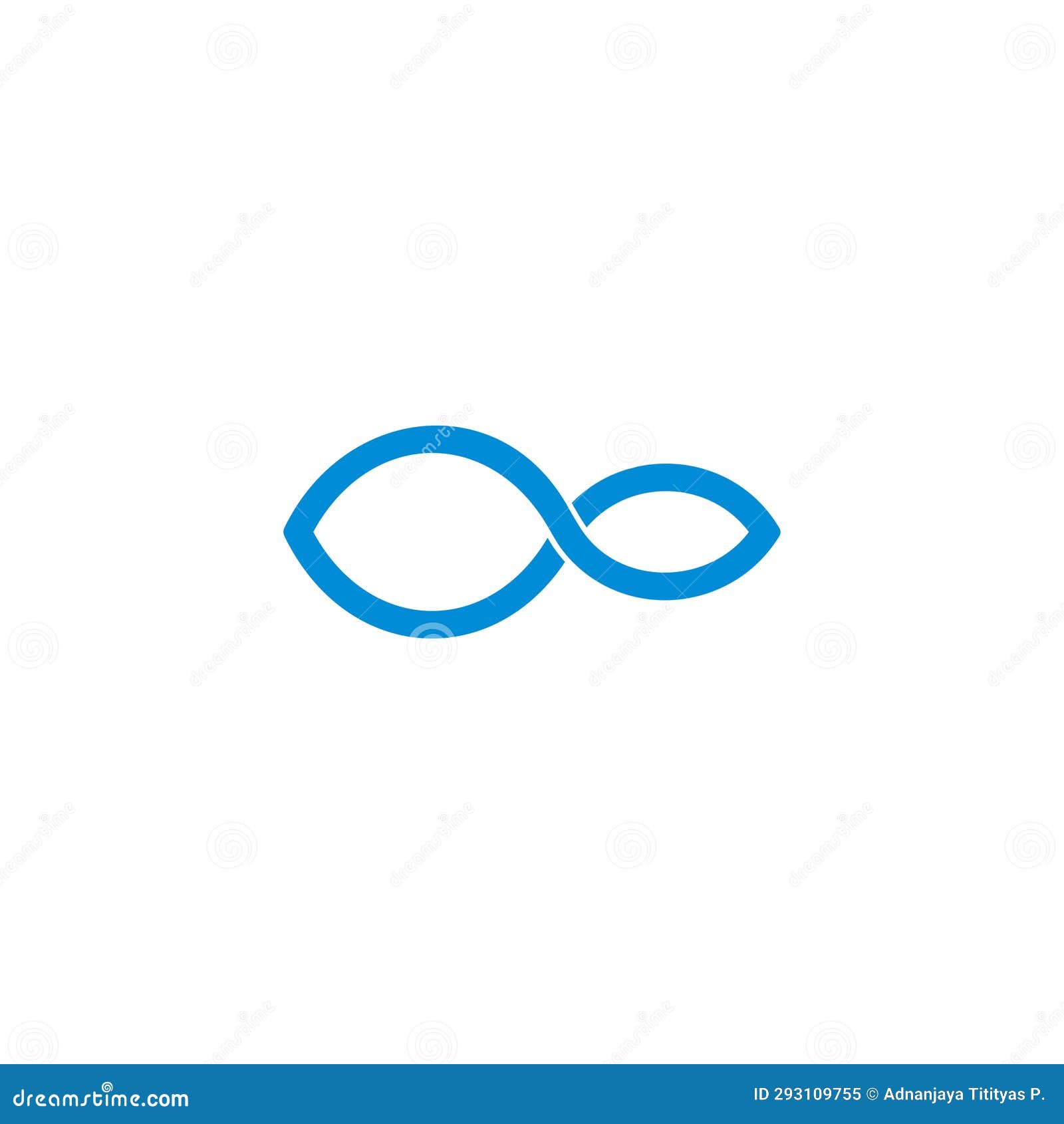 3D Infinity Blue Symbol, White Background, Simple Royalty-Free Stock ...