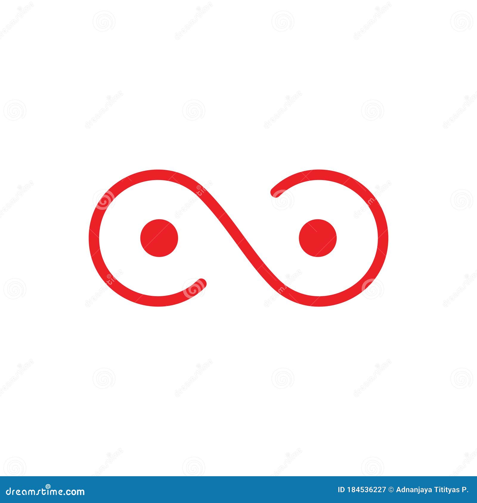 Simple Infinity Dots Thin Line Symbol Logo Vector Stock Vector ...