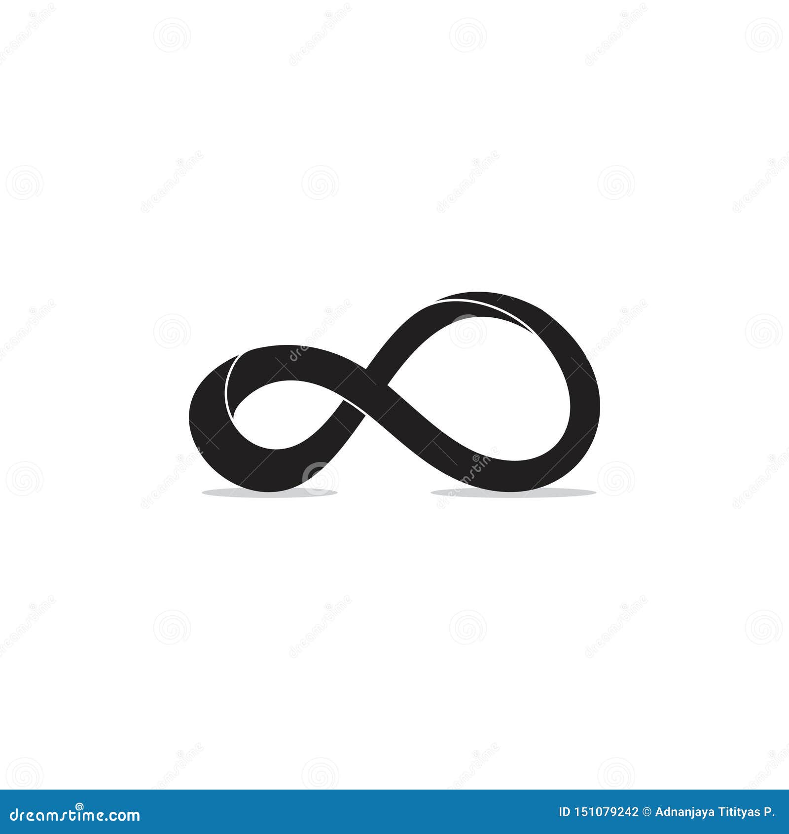 Simple Infinity Lines Flat 3d Abstract Motion Logo Vector Stock Vector ...