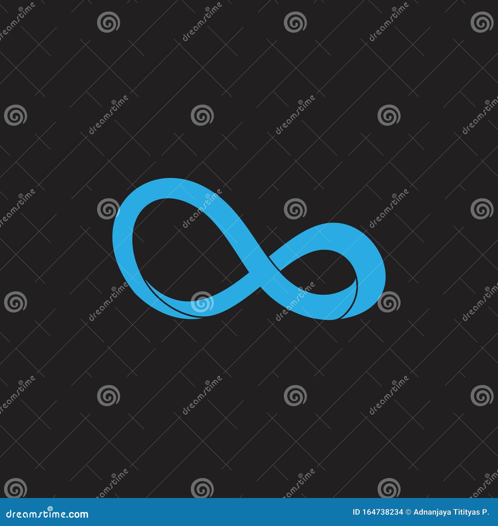 Simple Infinity Lines Flat 3d Abstract Motion Logo Vector Stock Vector ...