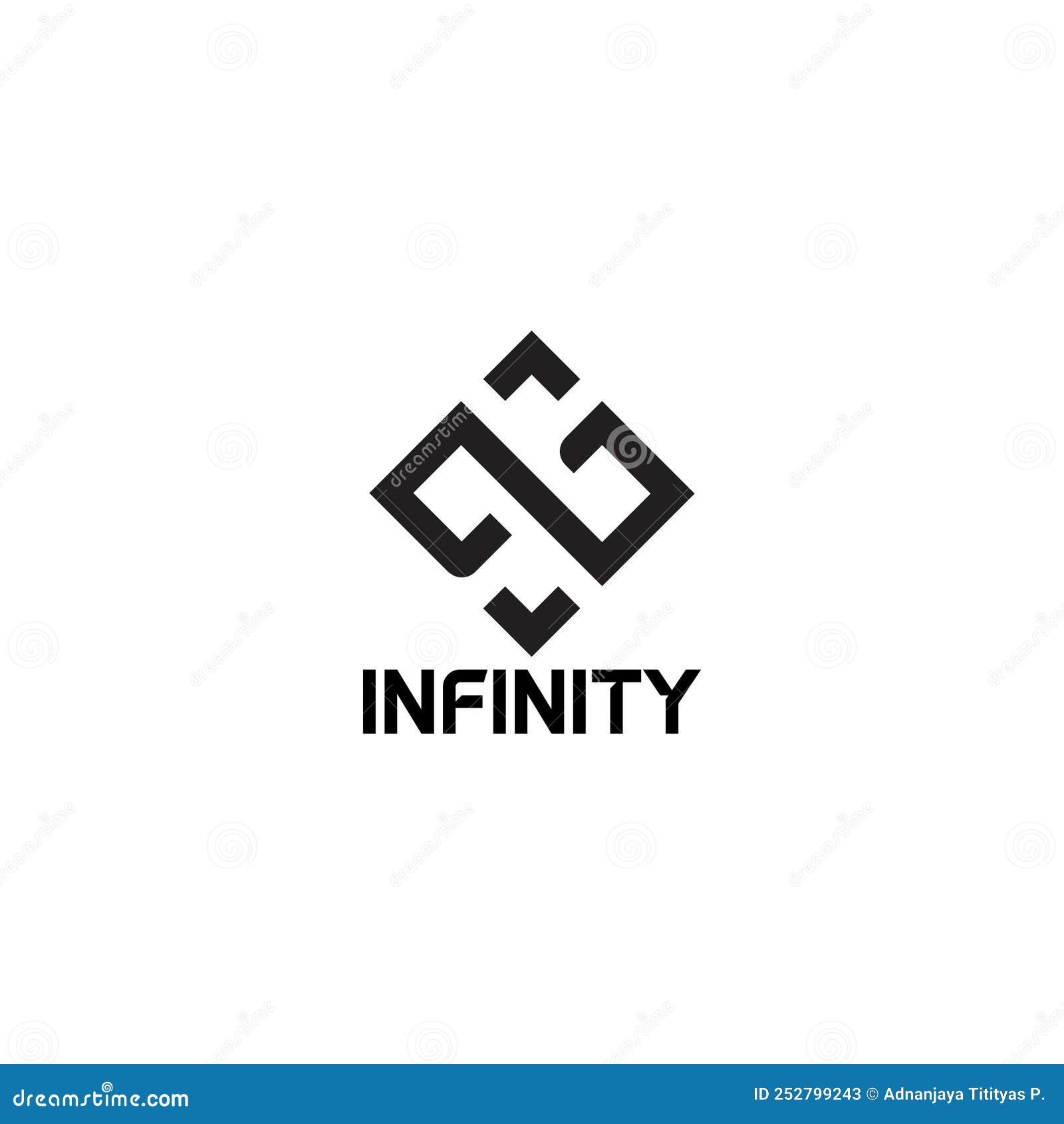 Simple Infinity Square Arrows Symbol Logo Vector Stock Vector ...