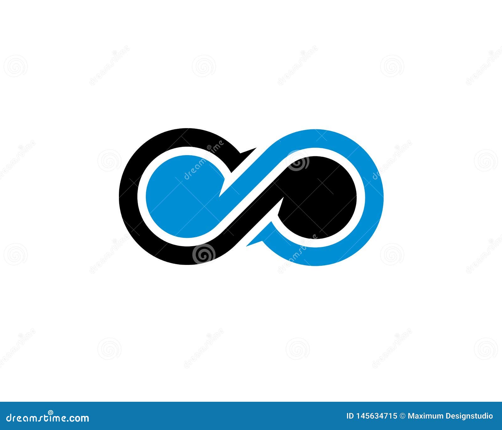 Simple Infinity Symbol in Modern and Geometric Style Stock Vector ...