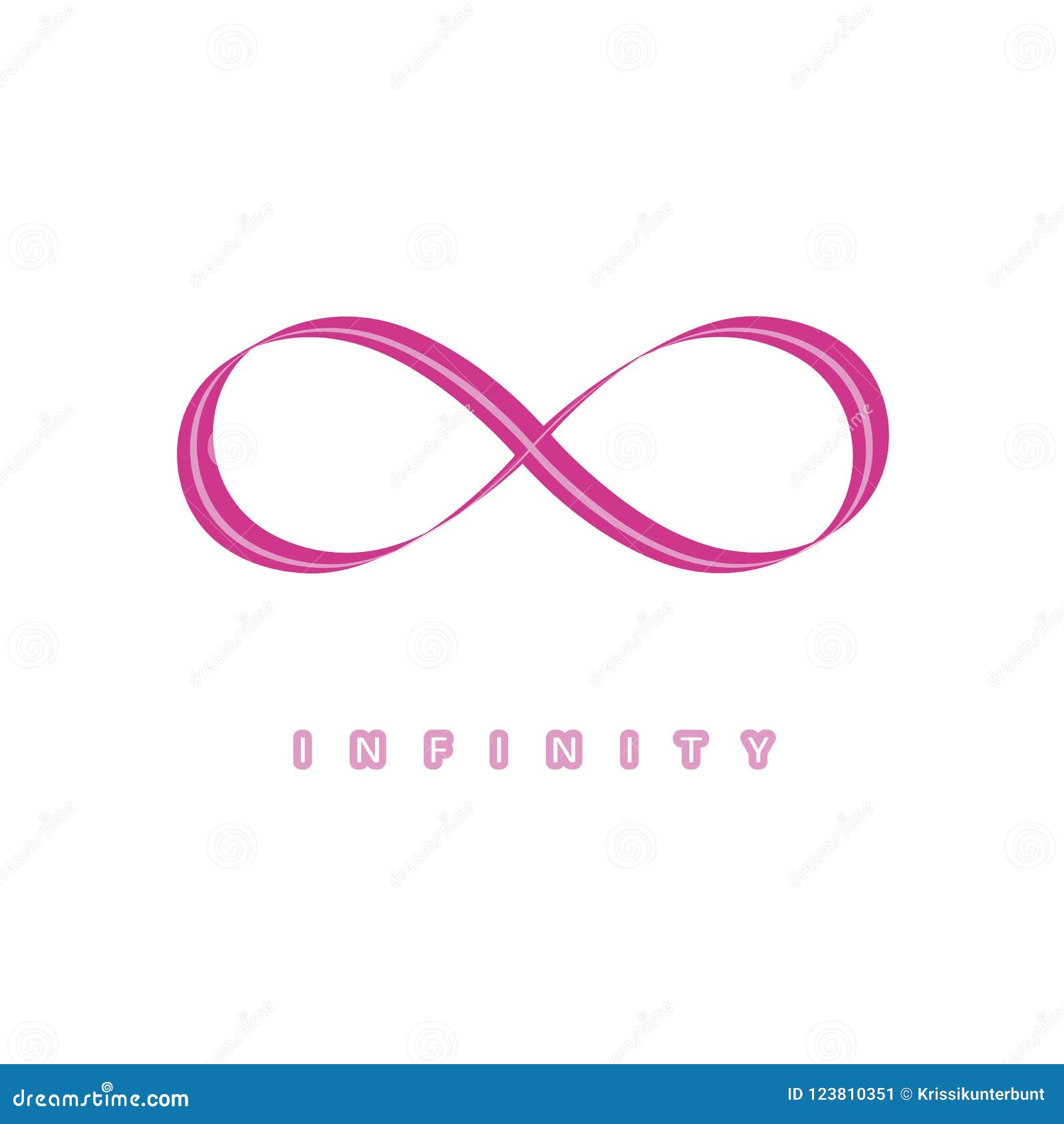 Simple Infinity Symbol Pink Stock Vector - Illustration of faith, logo ...