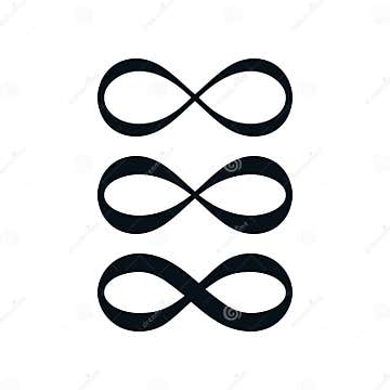 Simple infinity symbol set stock vector. Illustration of circle - 107209008