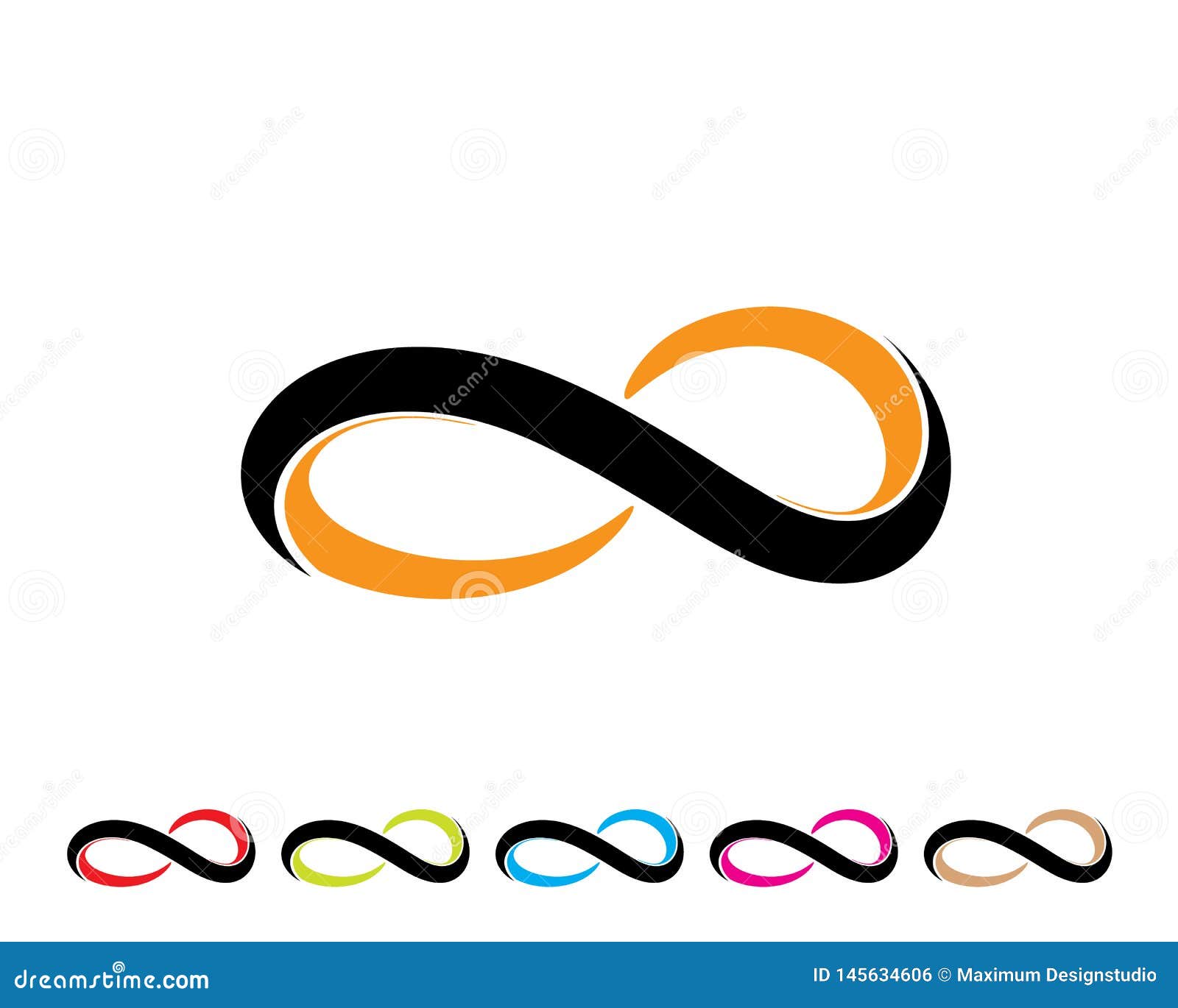 Simple infinity symbol stock vector. Illustration of logo - 145634606