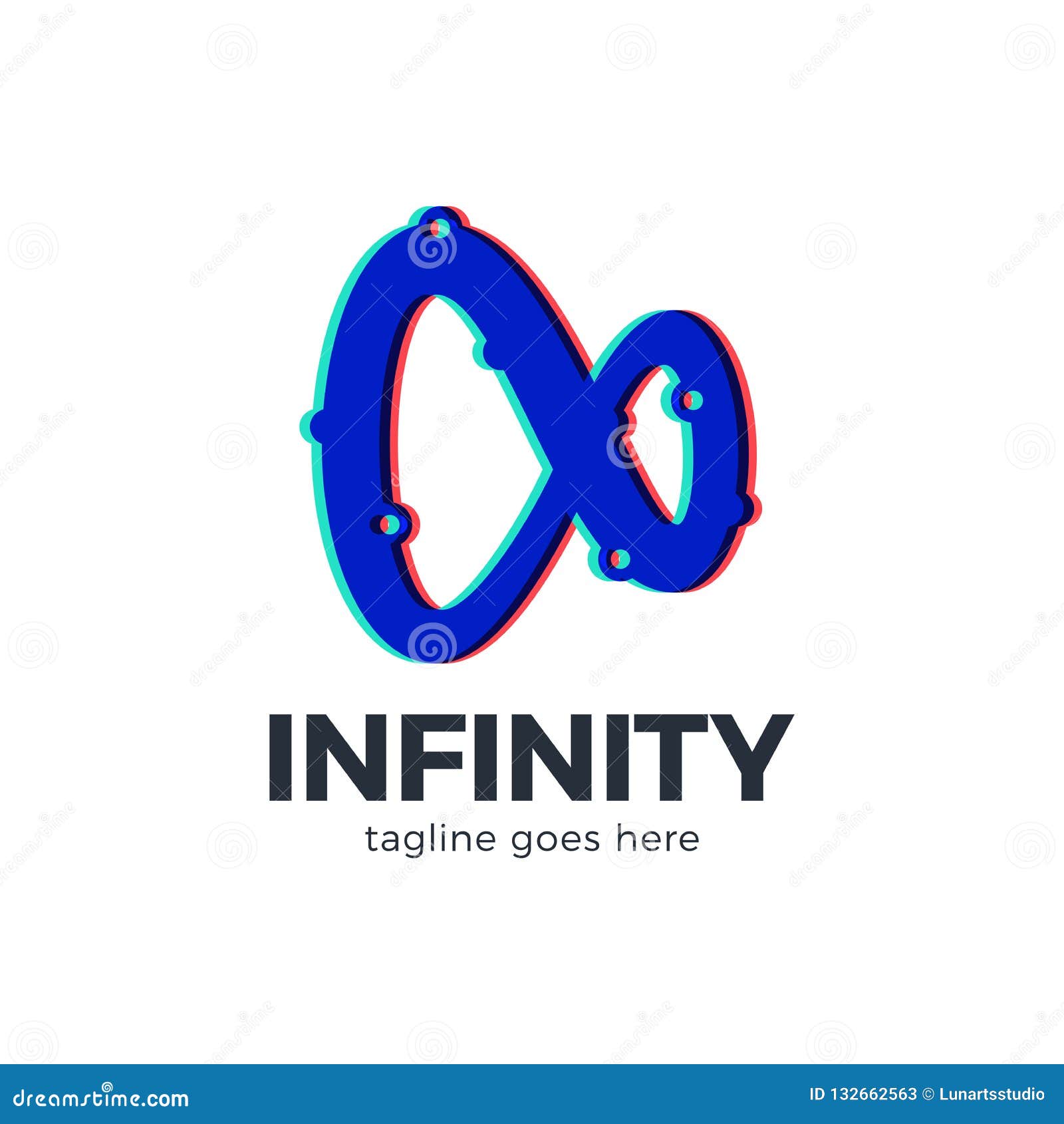 Simple Infinity Technology Network Abstract Logotype Design Stock ...