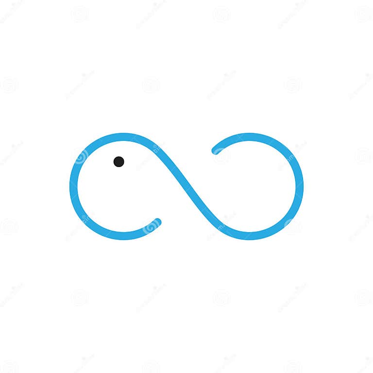 Simple Infinity Thin Line Symbol Logo Vector Stock Vector ...