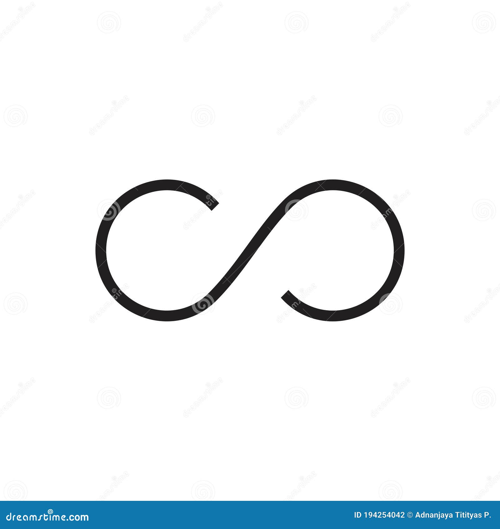 Simple Infinity Thin Line Symbol Logo Vector Stock Vector ...