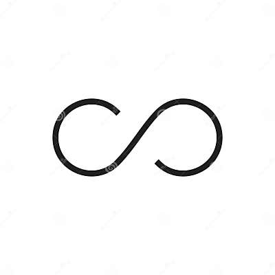 Simple Infinity Thin Line Symbol Logo Vector Stock Vector ...