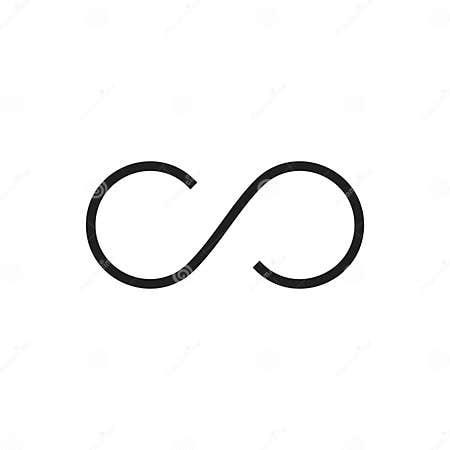 Simple Infinity Thin Line Symbol Logo Vector Stock Vector ...