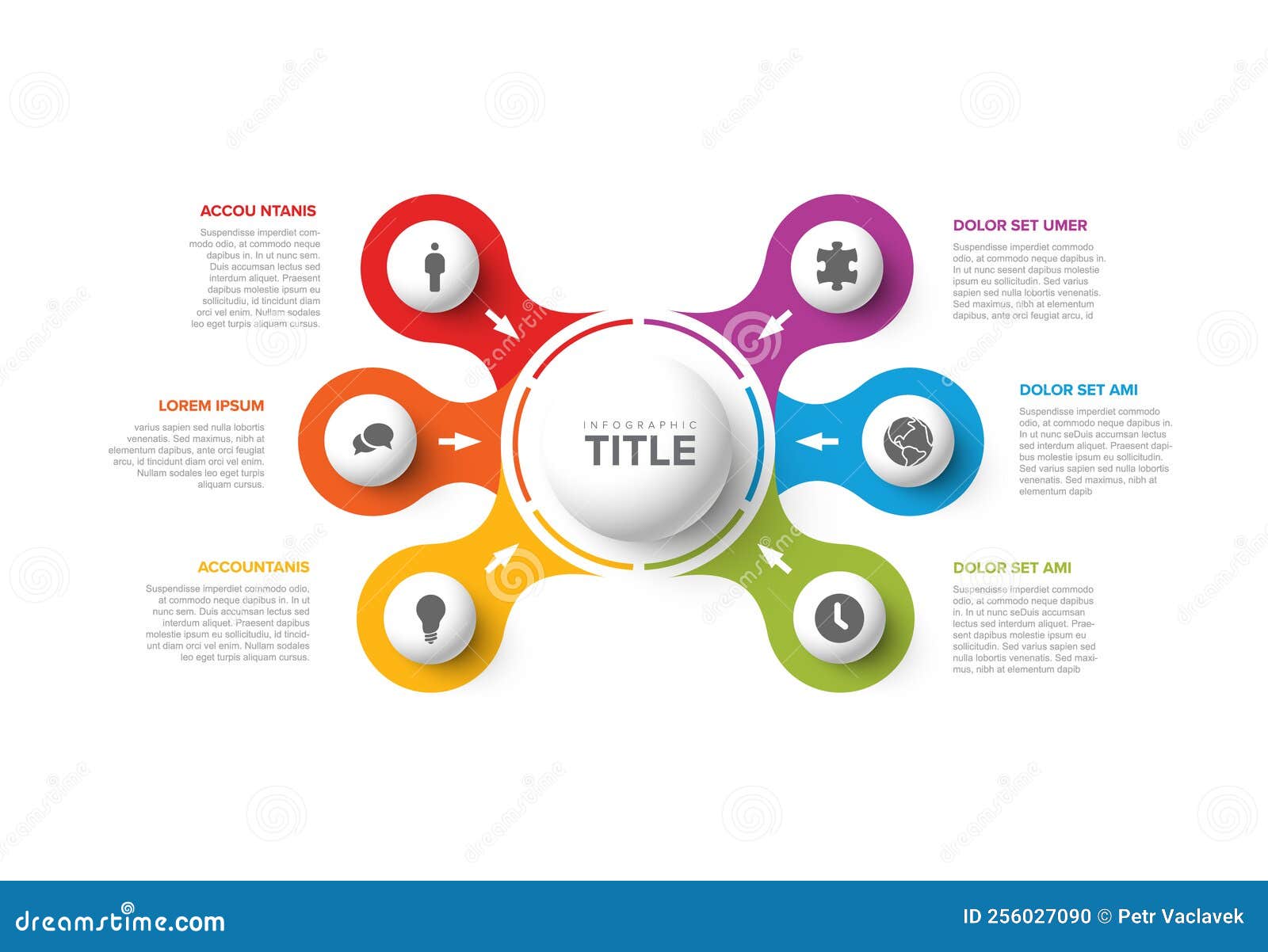 Infographic Sphere Layers In 3D Cartoon Vector | CartoonDealer.com ...
