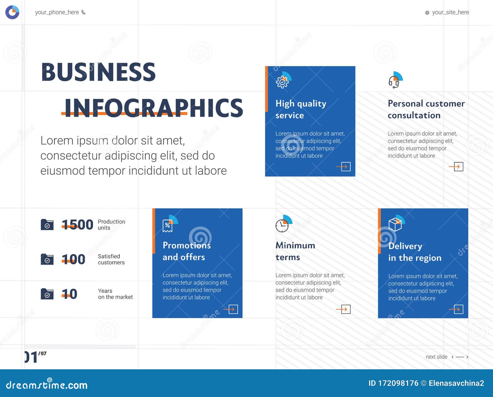 Simple Infographic Design Template. Circular Element in Center ...
