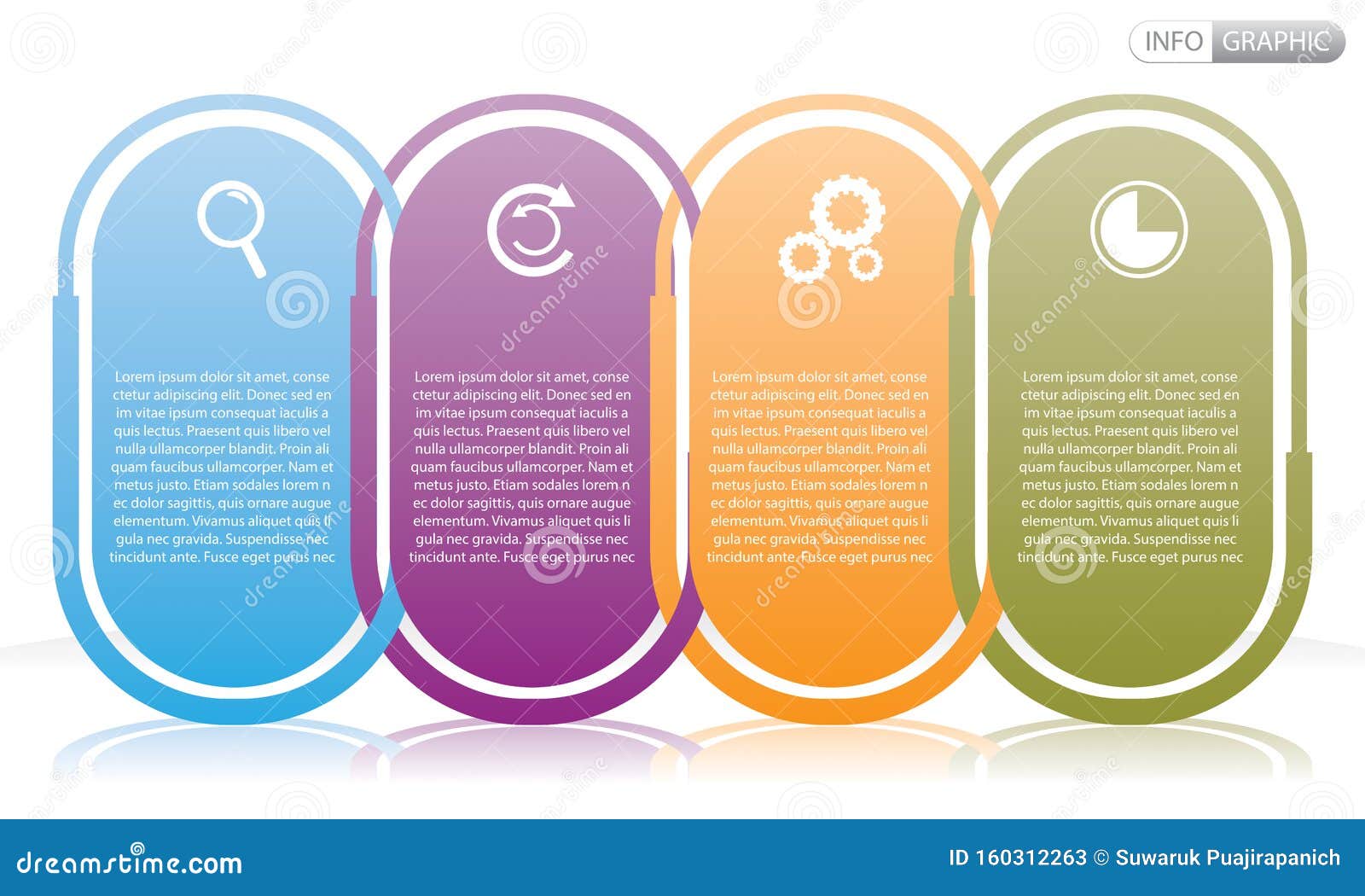 Simple Infographic Design Template Stock Vector - Illustration of graph ...
