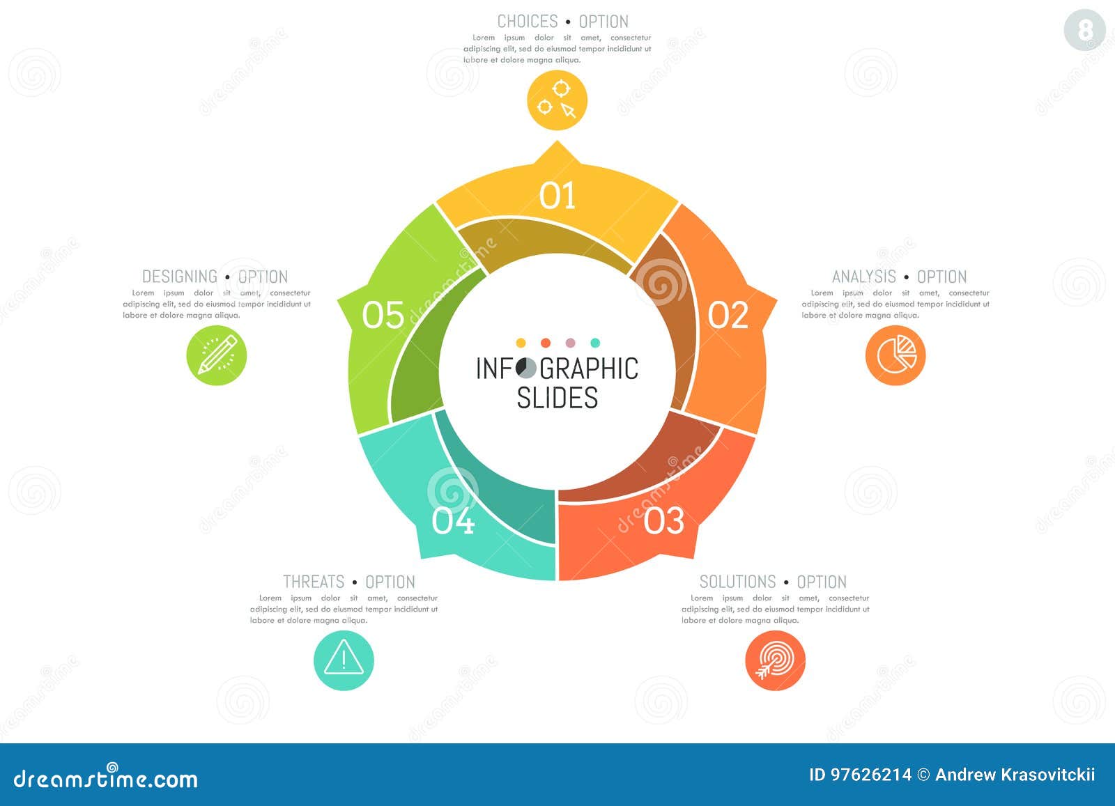 Simple Infographic Design Template Stock Vector - Illustration of flat ...