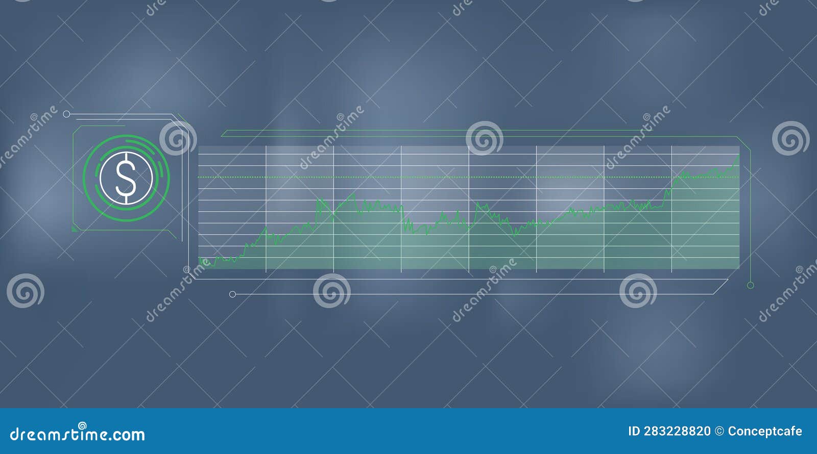 Simple Infographic of Dollar Exchange Rate Growth. Stock Illustration ...