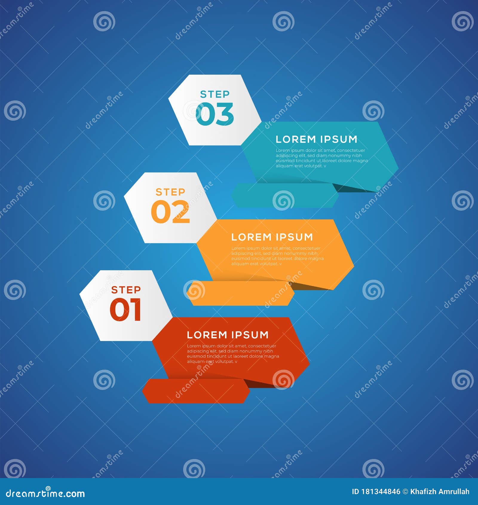 Simple Infographic with 3 Elements. Can Be Used for Workflow Layout ...