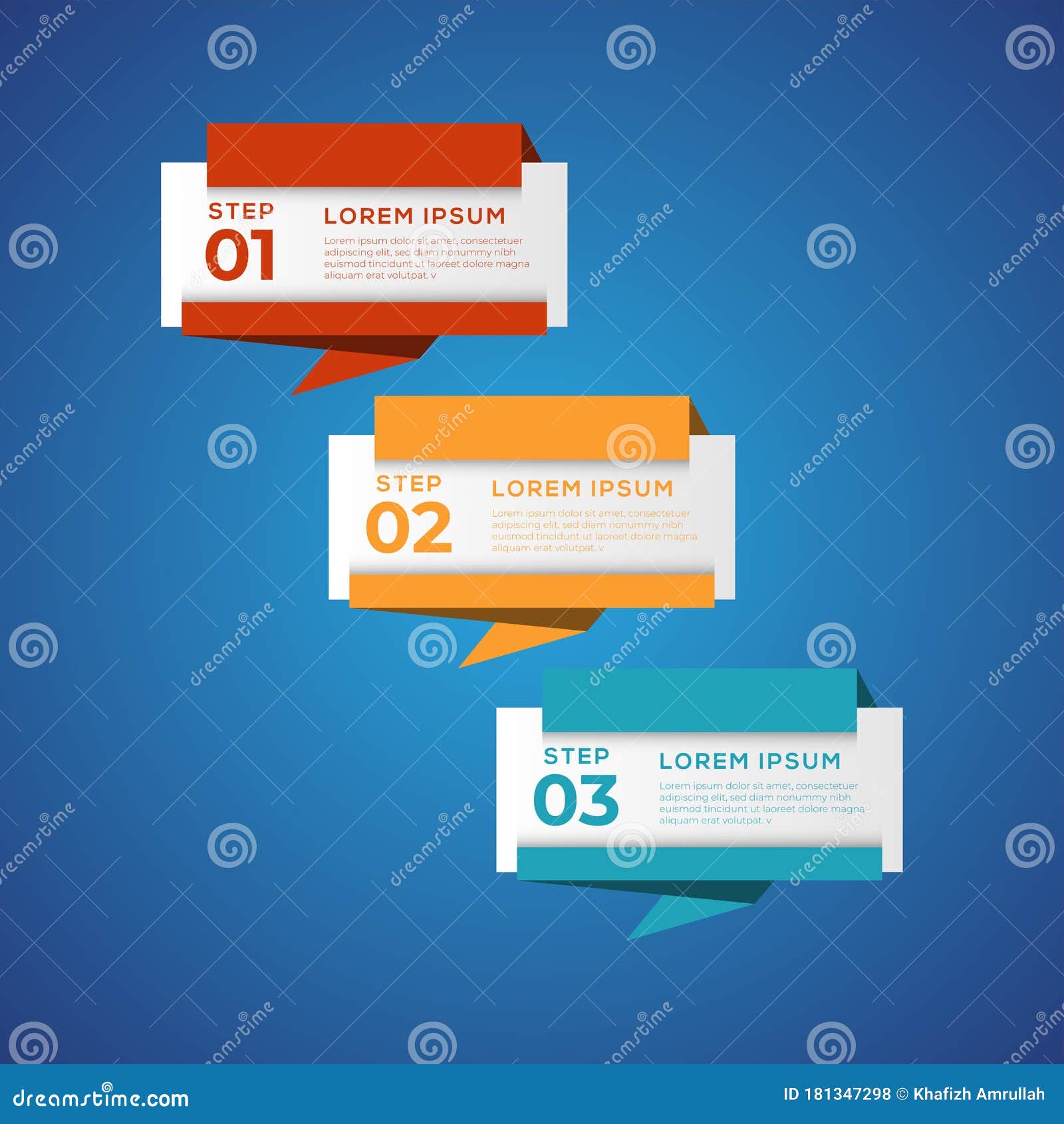 Simple Infographic with 3 Elements. Can Be Used for Workflow Layout ...