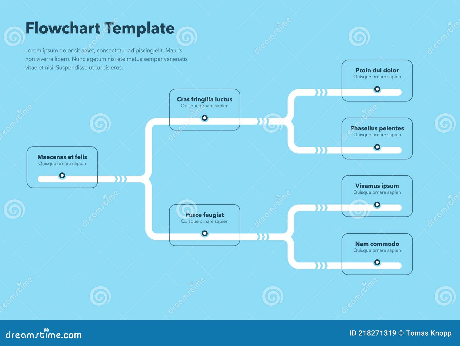 Simple Infographic for Flowchart Template with Place for Your Content ...