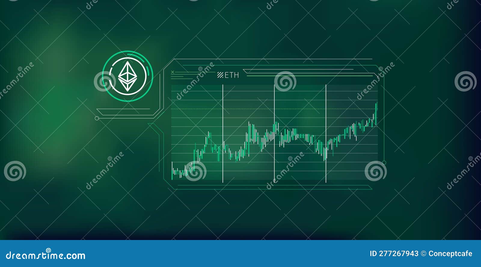 A Simple Infographic about the Growth of the Ethereum Price. Editorial ...