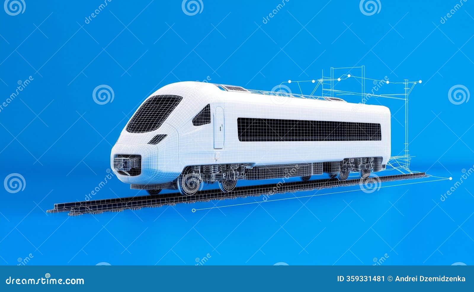 Simple Infographic of High-Speed Train Engineering Plans Stock Image ...