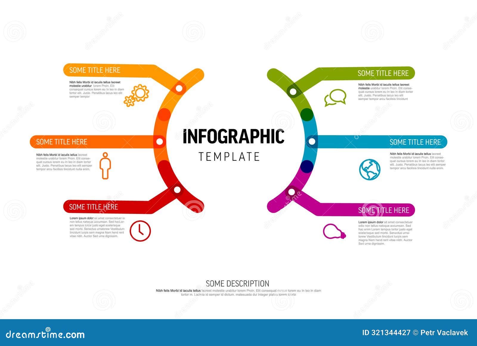 Simple Infographic Dashboard Template Vector Illustration ... Simple Infographic Dashboard Template Vector Illustration ...
