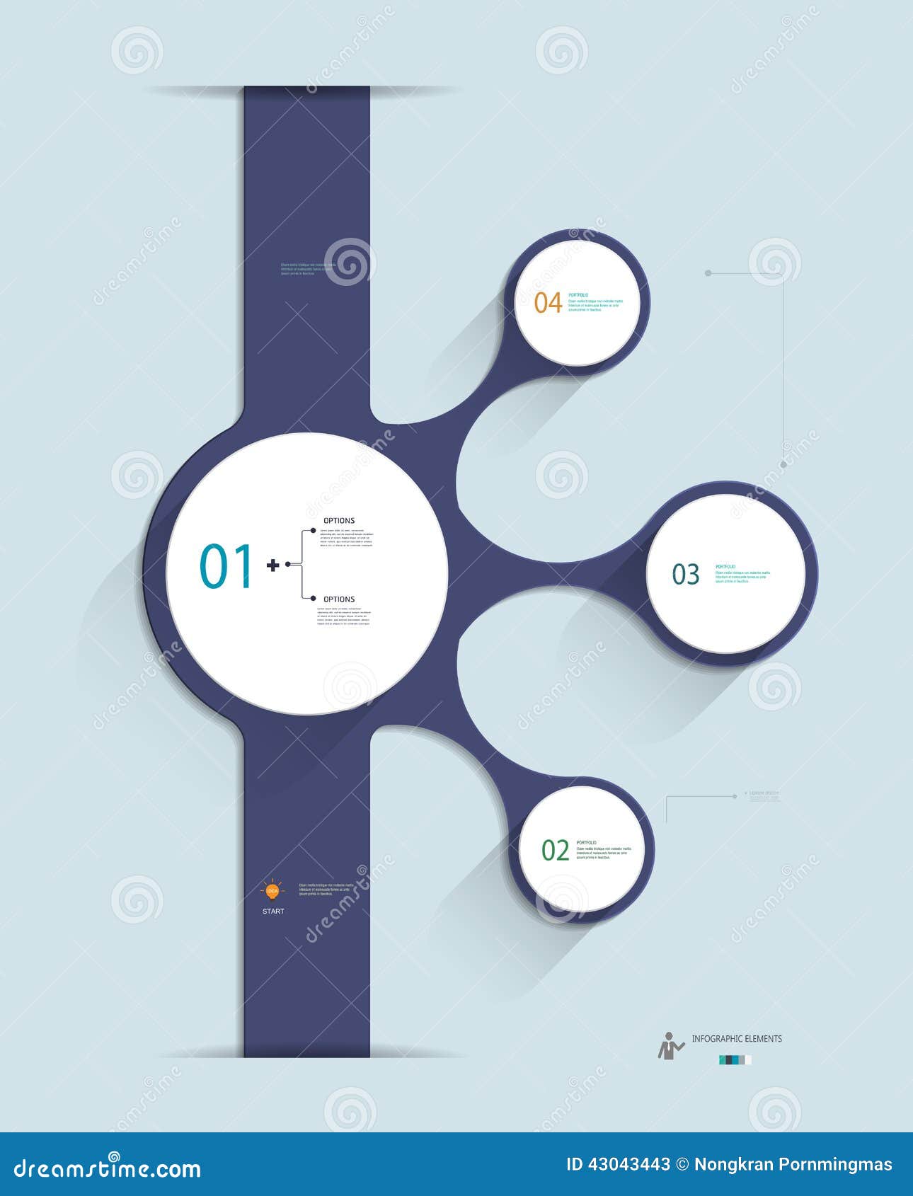 Simple Infographic Step by Step Template Stock Vector - Illustration of ...