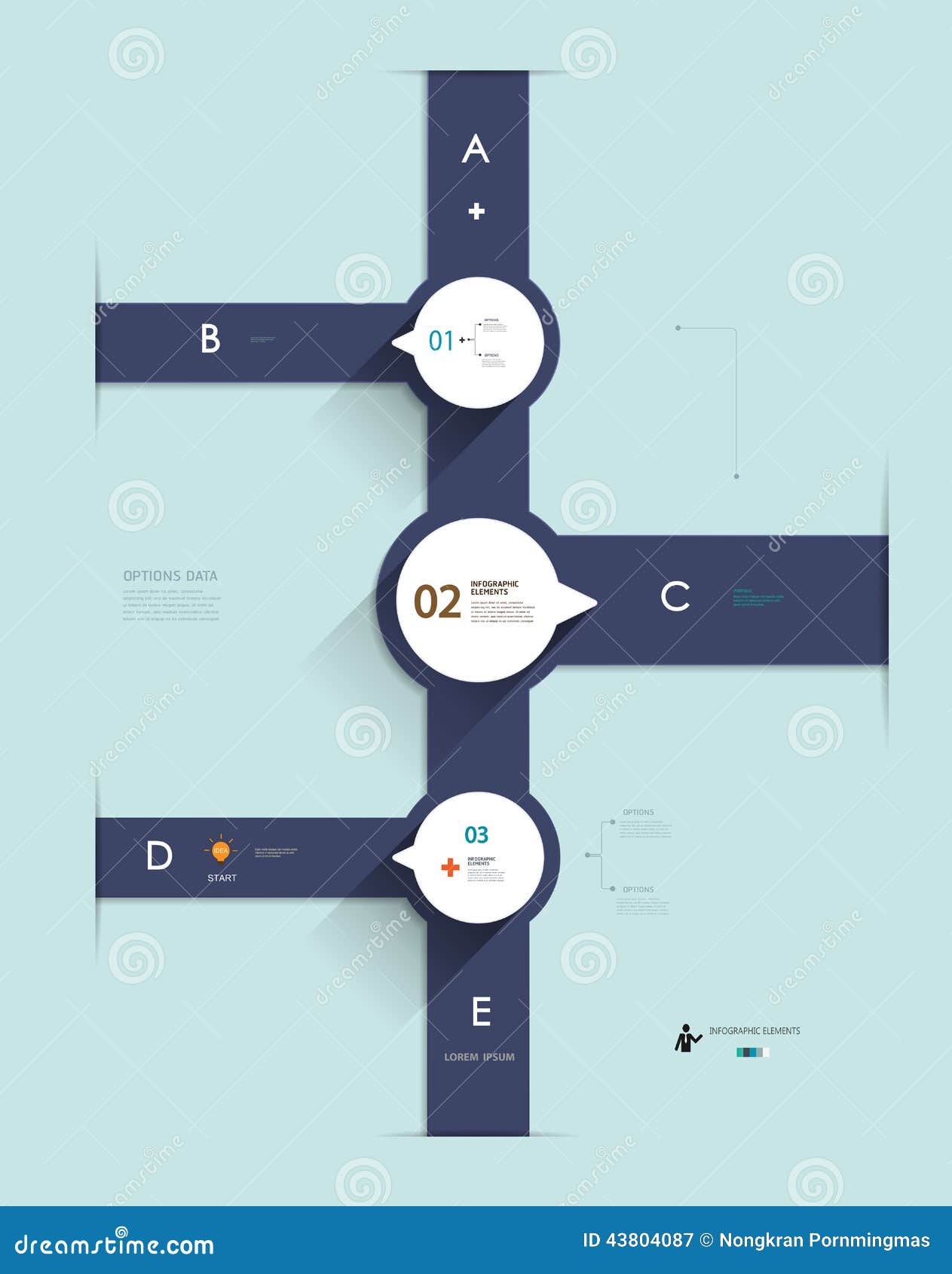 Simple Infographic Step by Step Template Stock Vector - Illustration of ...