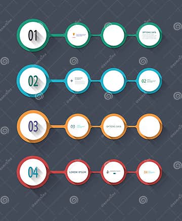 Simple Infographic Step by Step Template Stock Vector - Illustration of ...