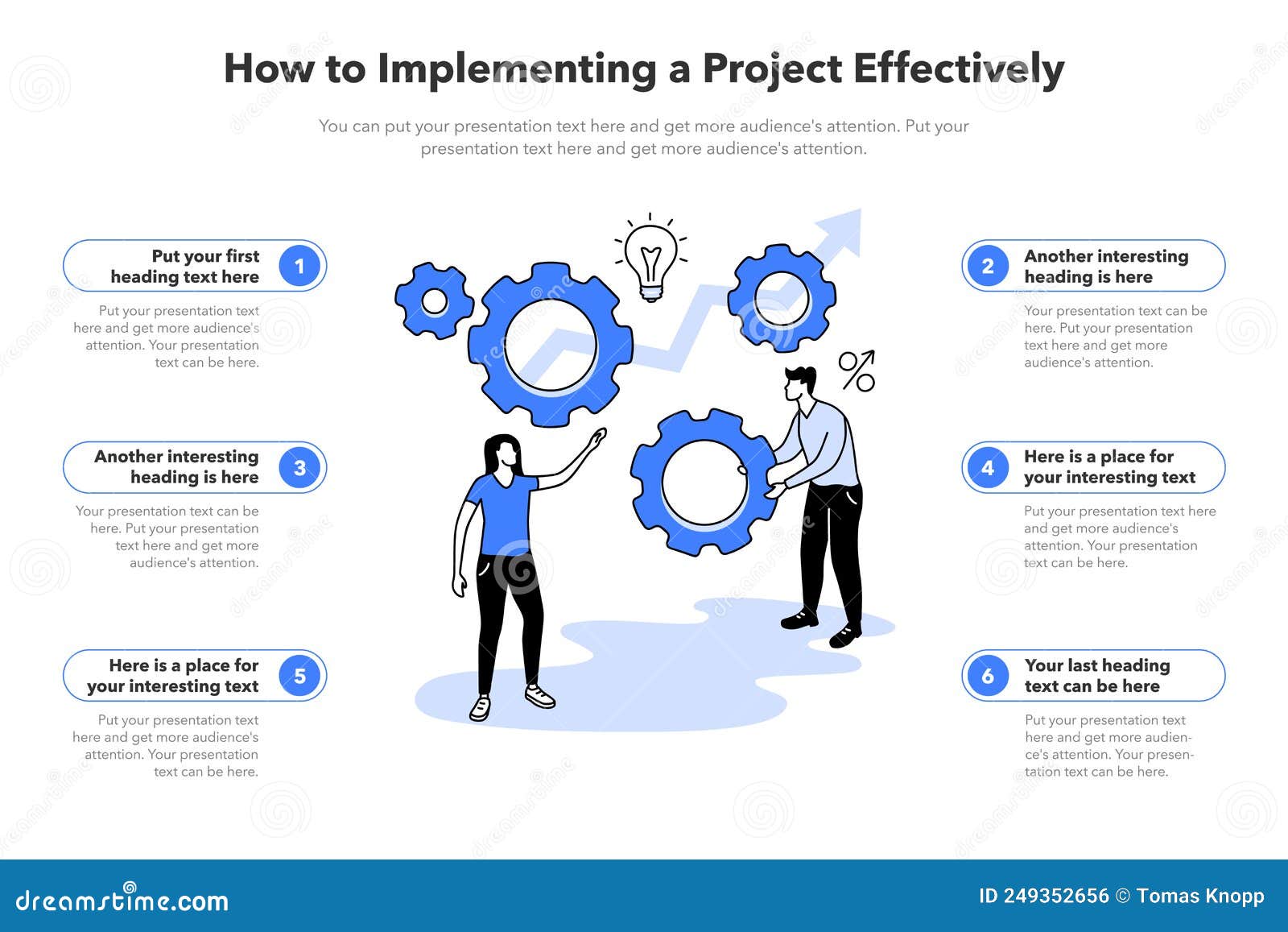 Simple Infographic Template for Implementing a Project Stock Vector ...