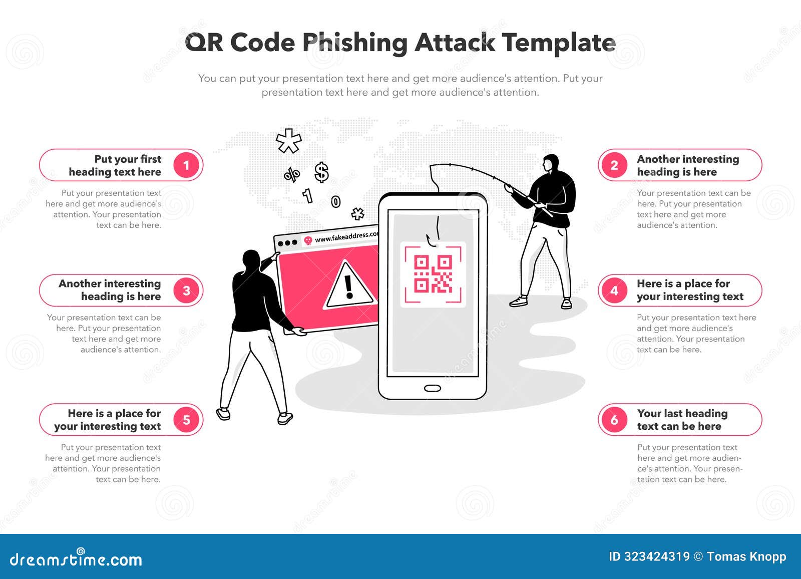 Simple Infographic Template for Qr Code Phishing Attack Stock Vector ...