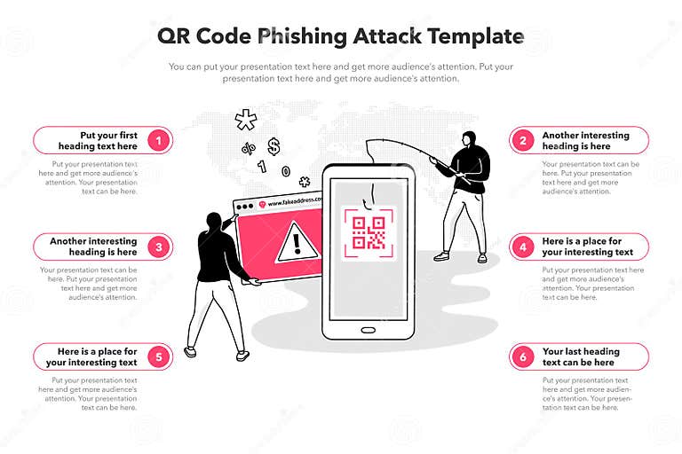 Simple Infographic Template for Qr Code Phishing Attack Stock Vector ...