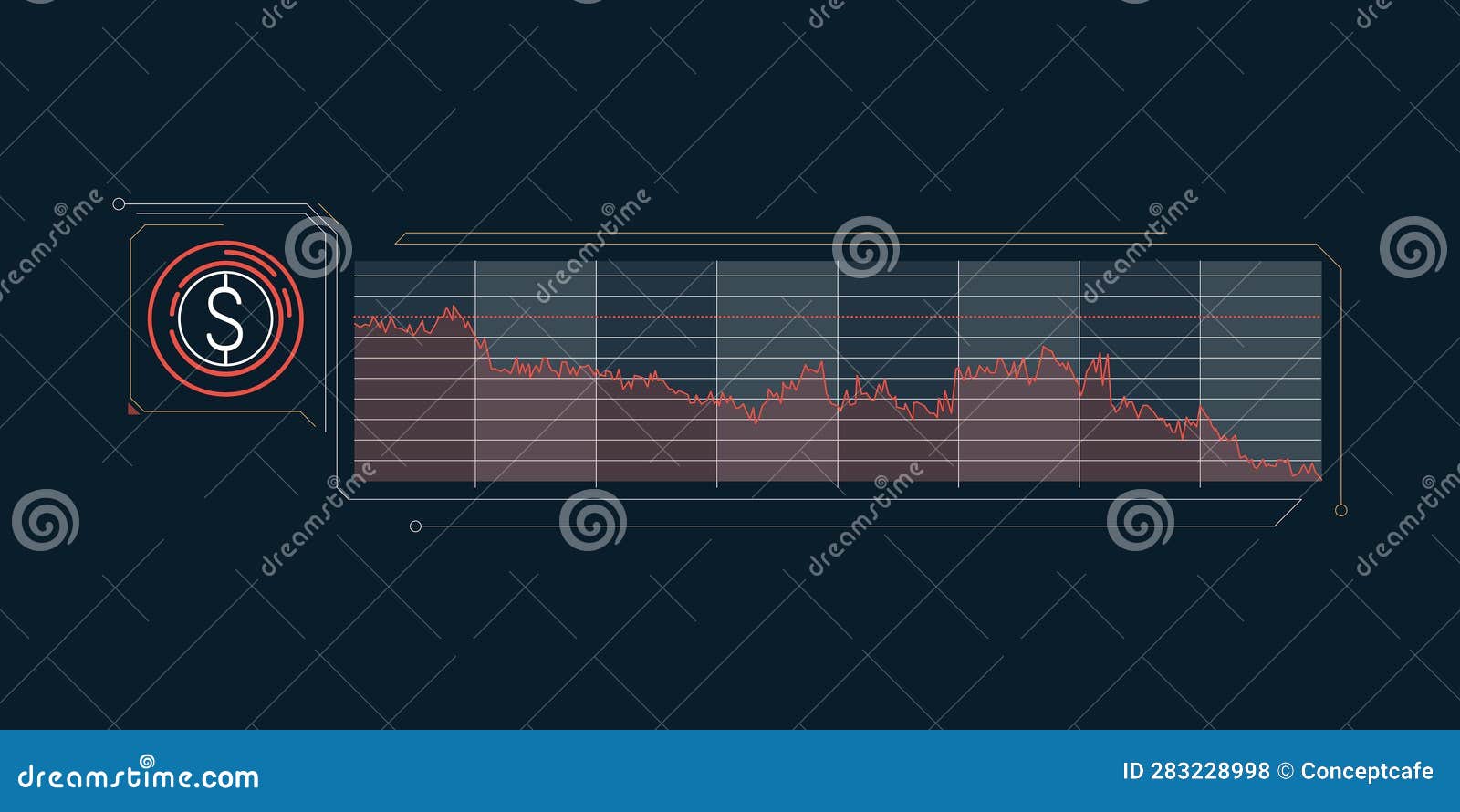 Simple Infographics of Dollar Exchange Rate Fall. Stock Vector ...