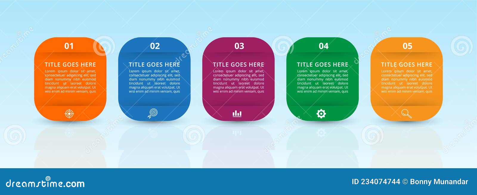 Simple Infographics. Parallel Rectangle Style Stock Vector ...