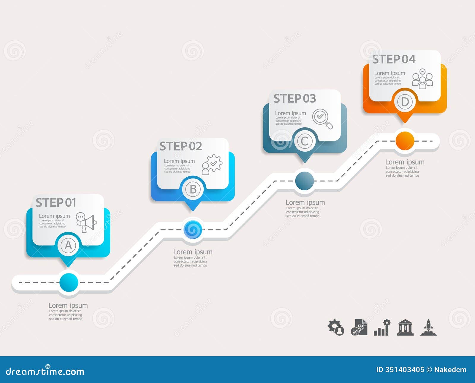 Simple Infographics Timeline Business Workflow Background with Business ...