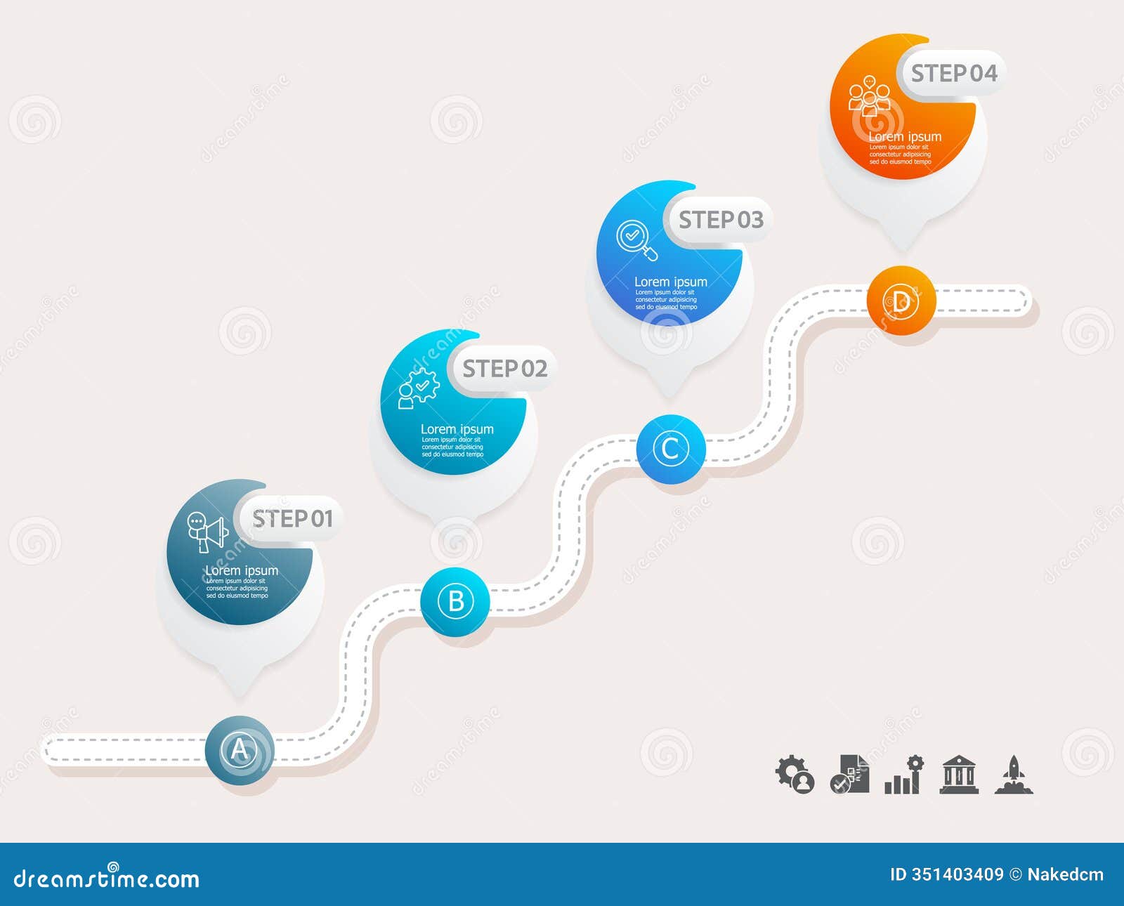 Simple Infographics Timeline Business Workflow Background with Business ...